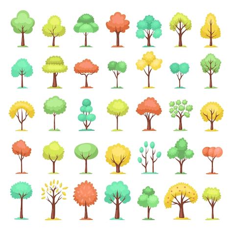 Premium Vector Vector Illustration Of Trees Simple Style Trees