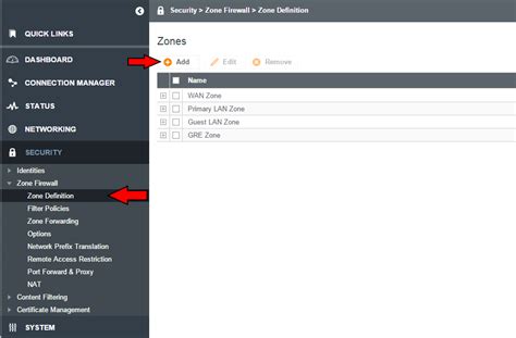 Zone Firewall Zone Firewall