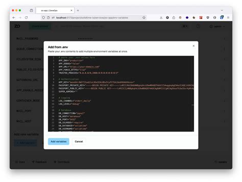Screenshots Zaneops Documentation