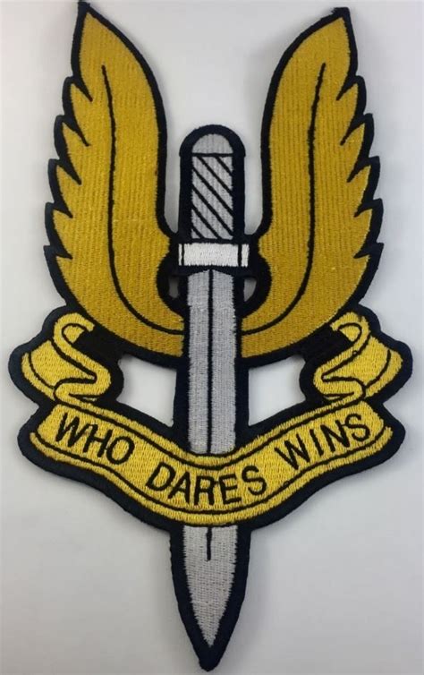 Who Dares Wins Sas Army Badge Embroidered Patch No 860 Army Badge