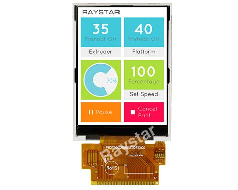 28 Inch Mcu Tft Lcd Display Module Raystar Mcu Display