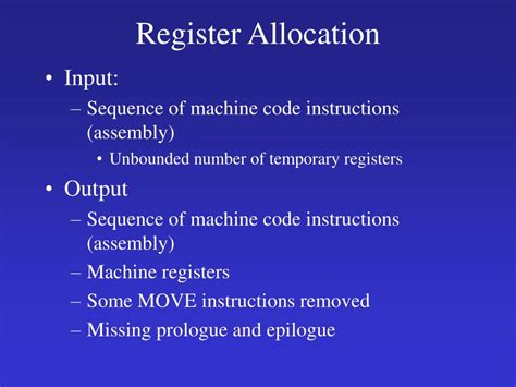 Ppt Register Allocation Powerpoint Presentation Free Download Id