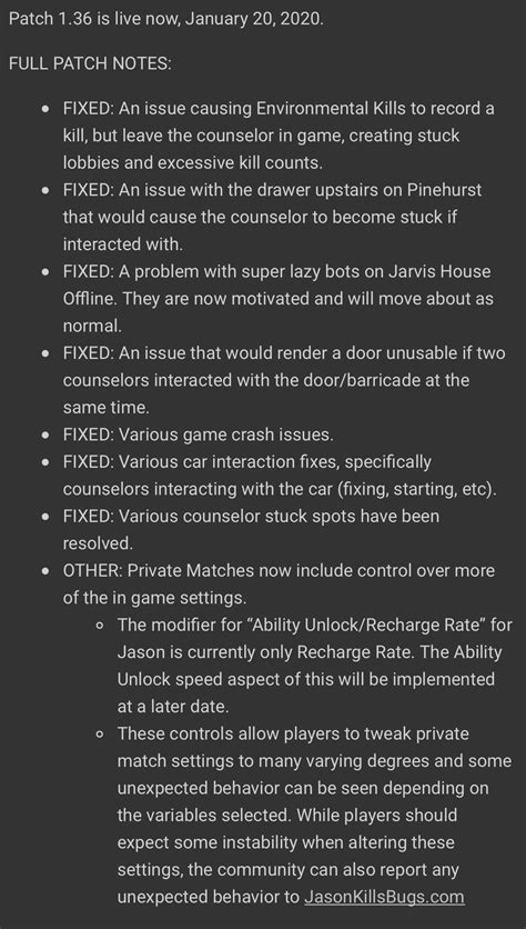 The Game Has Finally Had A Patch R F13thegame