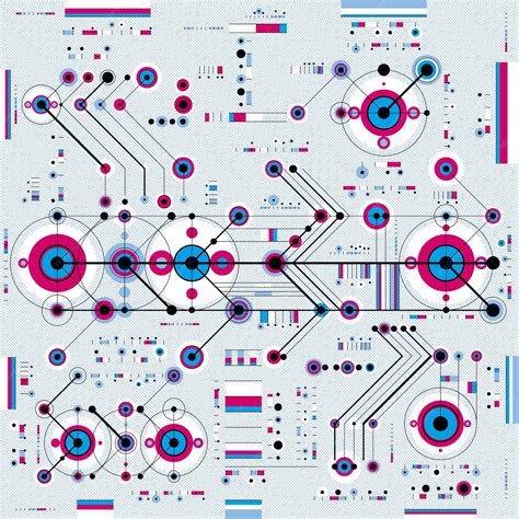 Premium Vector Technical Drawing With Dashed Lines And Geometric