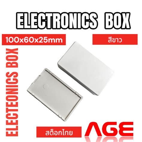 กล่องพลาสติกอเนกประสงค์สีขาว 100x60x25mm สำหรับบอร์ดอิเล็กทรอนิกส์ Agebkk จำหน่ายและนำเข้า