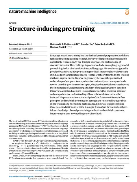Pdf Structure Inducing Pre Training