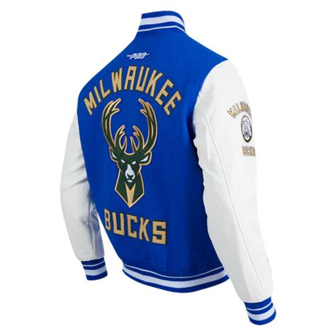 Nba Milwaukee Bucks Royal Blue Varsity Jacket Vm