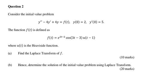 Solved Consider The Initial Value Problem