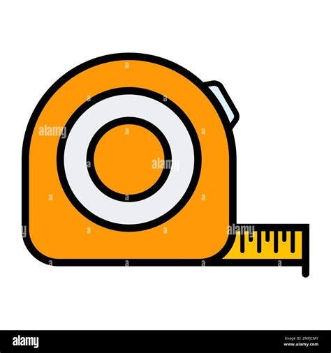 Measurement Tape Icon Measure Tool Concept Design Symbol Instrument Flat Vector Illustration