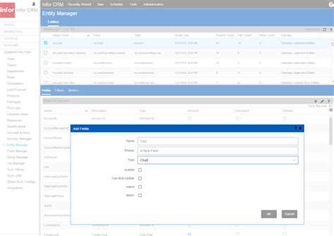 Infor Crm 8201 New Entity Manager To Addedit Fields Customer Fx