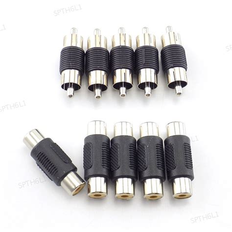 5 ชิ ้ นอะแดปเตอร ์ วิดีโอ Rca หญิงถึงหญิงกล ้ องวงจรปิด Coupler สายสัญญาณเสียงเชื ่ อมต ่ อชาย