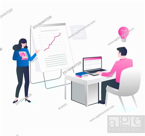 Isometric Illustration Concept Investment Business Analysis