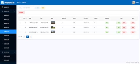 【从0带做】基于springboot vue的网络新闻宣传网站 vue spring 新闻网站 csdn博客