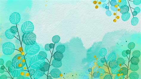 Bluegreen Nature Leaf Round Leaves Green Cute Powerpoint Background For Free Download Slidesdocs