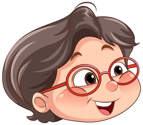 Happy Boy With Glasses Clip Art