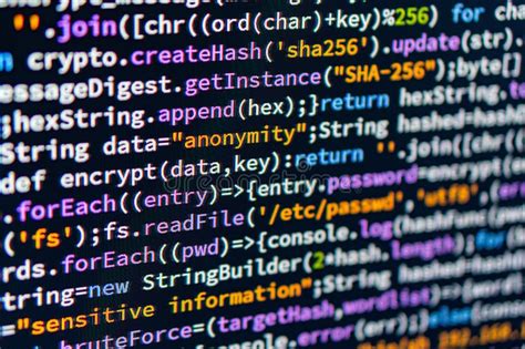 Anonymity Close Up Image Of A Python Script About Cryptography And