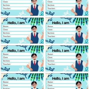 Editable Notebook Labels Etsy