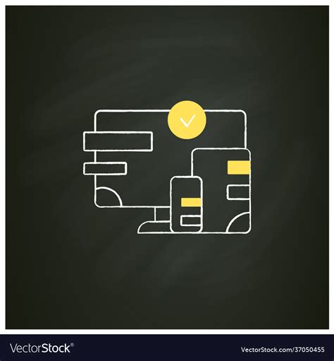 Cross Platform Design Chalk Icon Royalty Free Vector Image