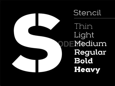 دانلود فونت انگلیسی تیتر Arkibal Stencil Serif تایم کد