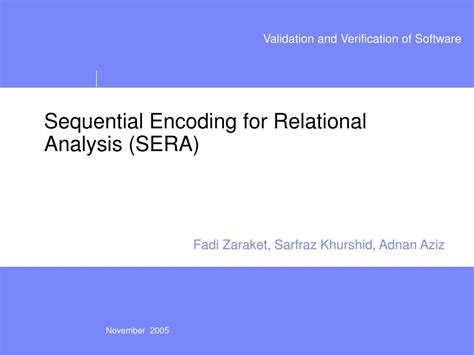 Ppt Sequential Encoding For Relational Analysis Sera Powerpoint Presentation Id3737864
