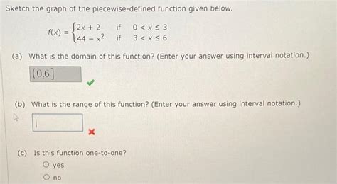 Solved Sketch The Graph Of The Piecewise Defined Function