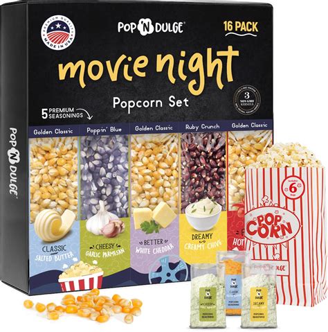 Pop N Dulge Palomitas De Maíz Para Noche De Cine Set De