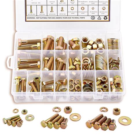Ztf Sae Grade 8 Bolts And Nuts Assortment Kit Heavy Duty Hex Cap Screw