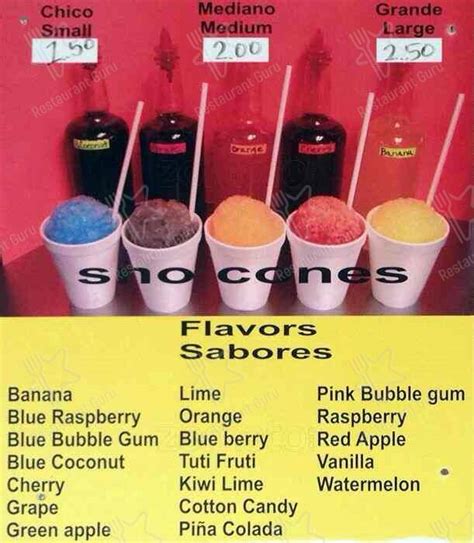 Menu At Chamoy Restaurant Fort Worth 707 W Seminary Dr