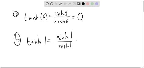 solved 1 6 find the numerical value of each expression a tanh 0 b