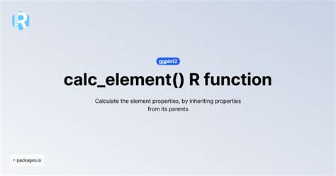 Calc Element R Function From [ggplot2] R Packages