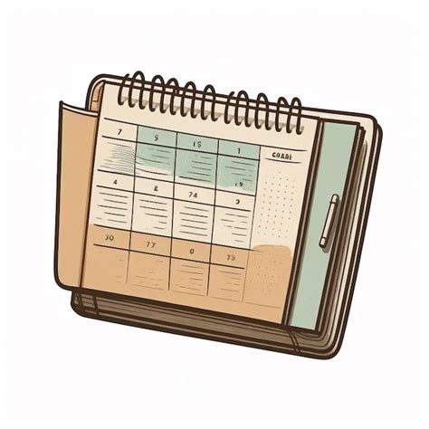 there is a calendar with a date on it and a pen generative ai premium