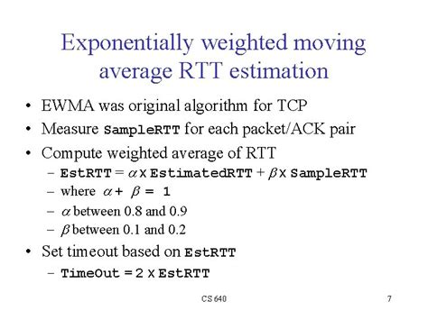 Transport Layer Sliding Window Reliability Outline Rtt Estimation