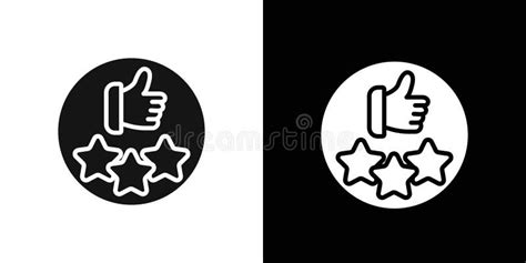Customer Product Rating Icon Flat Vector Set Outline Stock Vector Illustration Of White