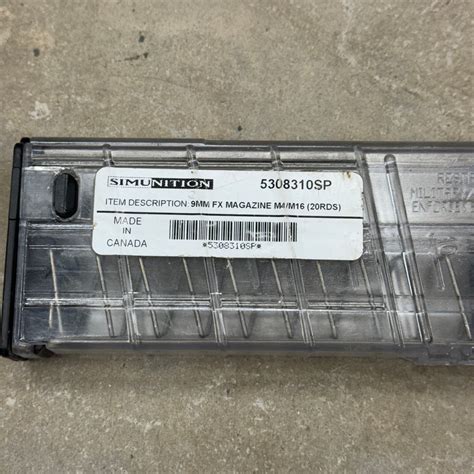 Surplus Simunition 9mm Fx Magazine M4 M16 20rds