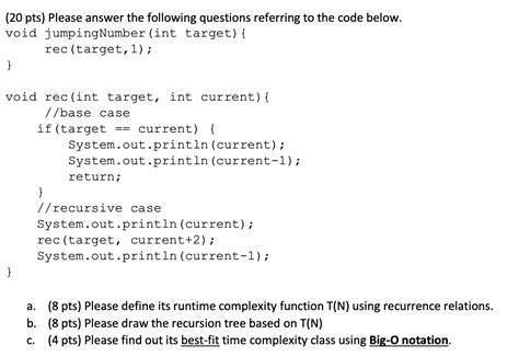 Solved 20 Pts Please Answer The Following Questions