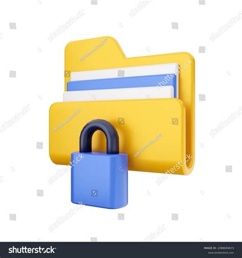 3d Lock Folder Icon Illustration Render Stock Illustration 2288659673 Shutterstock