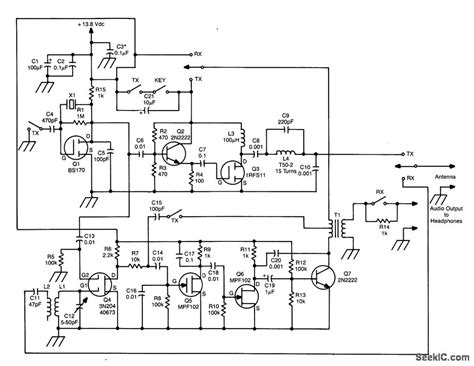 5 W 80 M Cw Transceiver Communication Circuit Circuit Diagram