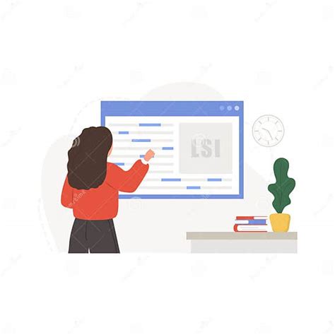 Lsi Keyword Service Latent Semantic Indexing Key Phrases Generator Vector Illustration In