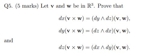 Solved Q Marks Let V And W Be In R Prove That Chegg Com