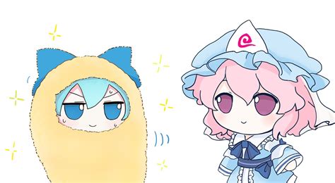 Rei Tonbo0430 Cirno Saigyouji Yuyuko Touhou Commentary Request Rei Tonbo0430 Cirno Saigyouji Yuyuko Touhou Commentary Request