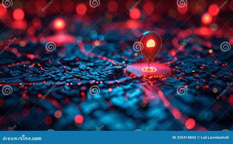 GPS Map Digital Pin Address Location On Mobile Apps Stock Illustration Illustration Of