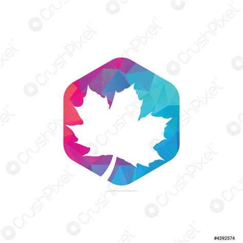 Red Maple Leaf Logo Icon Design Template Vector Stock Vector 4392574