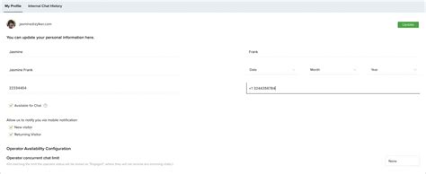 Setting Up Your Personal Profile