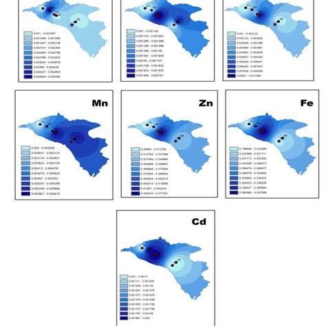 A The Idw Interpolation Of Heavy Metals In Groundwater Of District