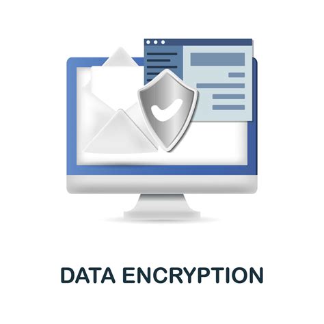 Data Encryption Icon 3d Illustration From Cybercrime Collection