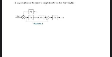 solved 1 23points reduce the system to a single transfer