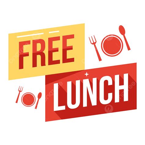 Free Lunch Design Element Vector Free Lunch Lunch Breakfast Png And
