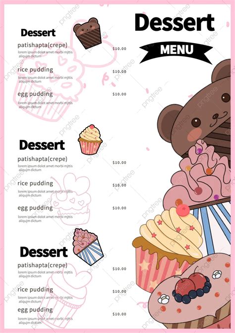 Clip Art Style Cute Food Menu Template Download On Pngtree