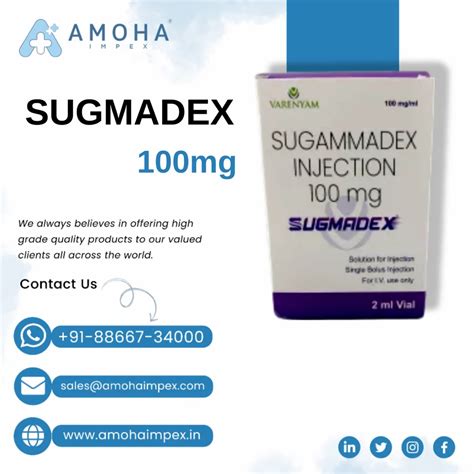 Sugmadex Sugammadex 100mg Ml Injection At Rs 4500 Vial Bridion In