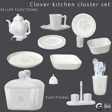 Clover Kitchen Cluster Set Update The Sims Build Buy CurseForge